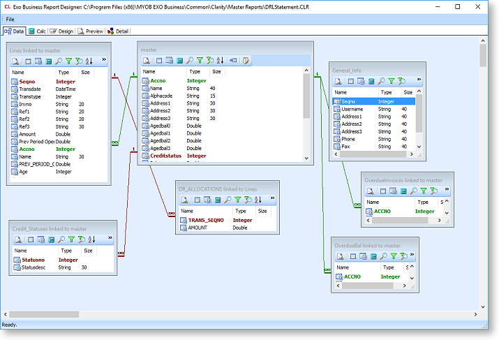 Exo Clarity Help - The Data Tab